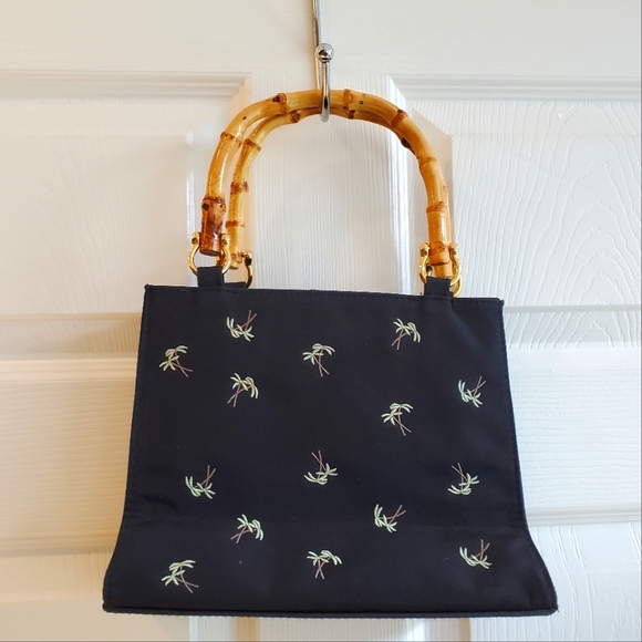 Bags | Bamboo Handled Palm Tree Purse | Poshmark